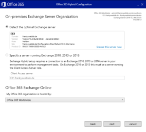 Exchange 2019: Setting up a hybrid environment (part 3) - Frankys Web