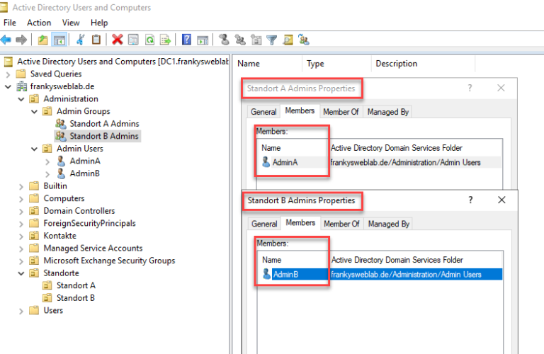Active Directory Admin Berechtigungen delegieren - Frankys Web