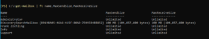 Exchange 2019: Configure size limit for mails - Frankys Web