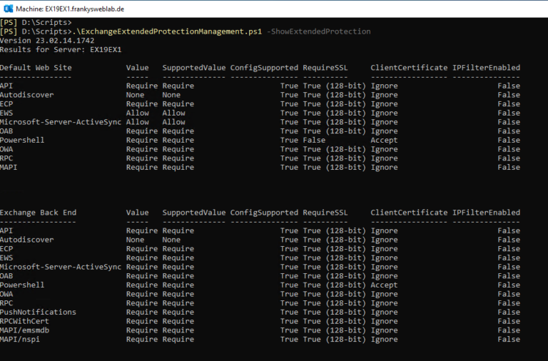 Windows Extended Protection and Exchange Server - Frankys Web
