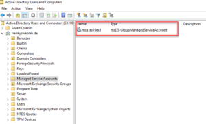 Group Managed Service Accounts (gMSA) for tasks and services - Frankys Web
