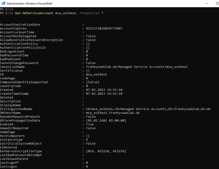 Group Managed Service Accounts (gMSA) for tasks and services - Frankys Web