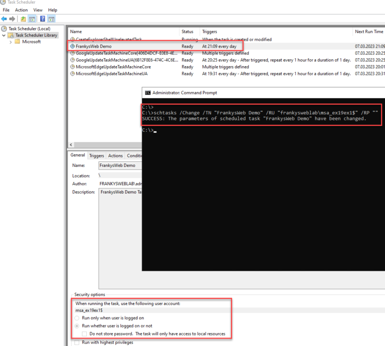 Group Managed Service Accounts (gMSA) for tasks and services - Frankys Web