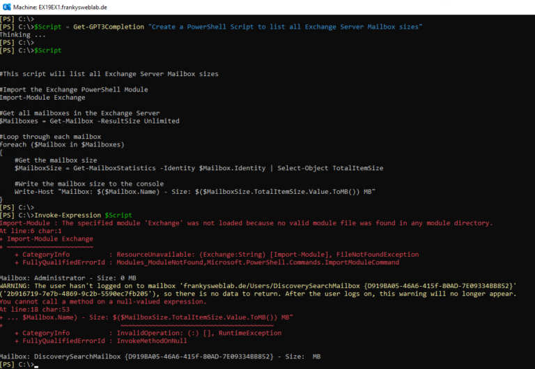 Exchange Server und OpenAI GPT-3? - Frankys Web