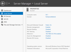 Windows Server 2025: Domain Controller Inplace Upgrade - Frankys Web