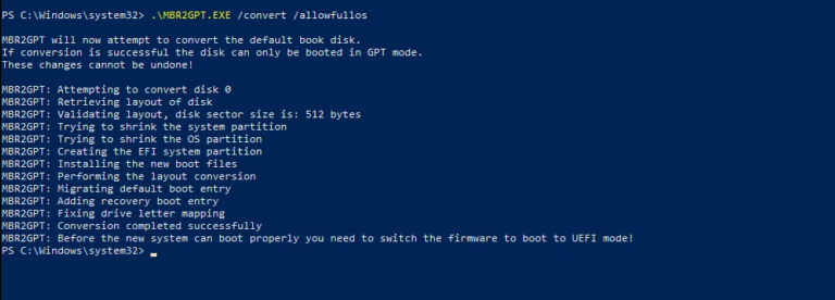 Tip: Switch Windows Server from BIOS to UEFI Boot and Secure Boot - Frankys Web