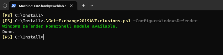 HowTo: Install Exchange 2019 CU15 on Windows Server 2025 Installation - Frankys Web