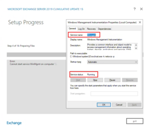 Exchange 2019 CU15: Abort with error "Cannot start service" - Frankys Web