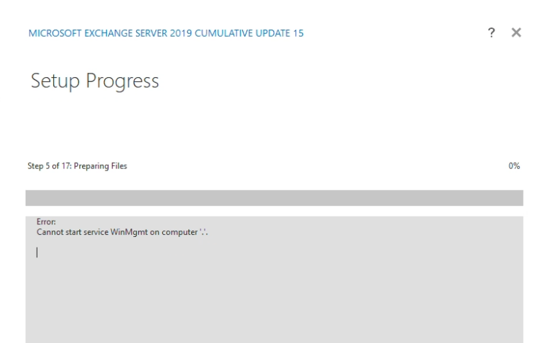 Exchange 2019 CU15: Abort with error "Cannot start service" - Frankys Web